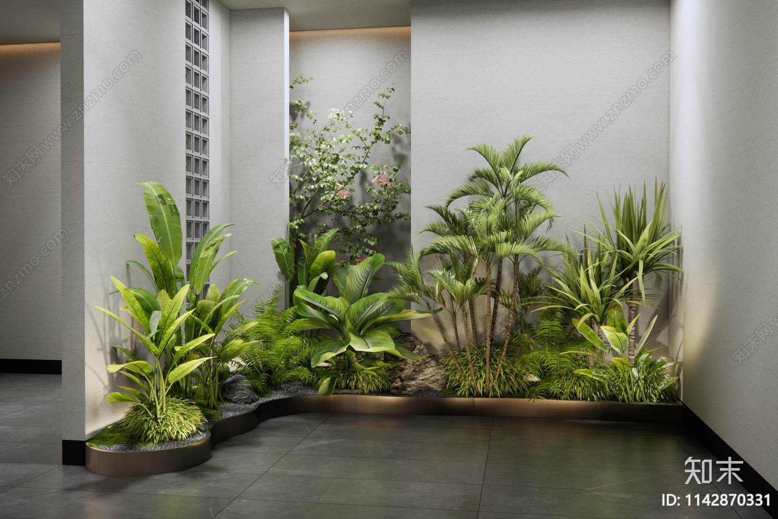 植物组合3d模型下载【id1142870331】知末3d模型网