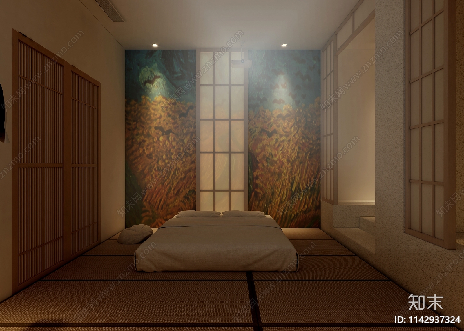 日式spa店3d模型下载【id1142937324】知末3d模型网