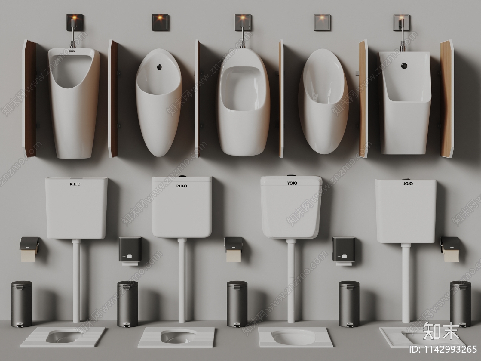现代蹲便器3d模型下载【id1142993265】知末3d模型网