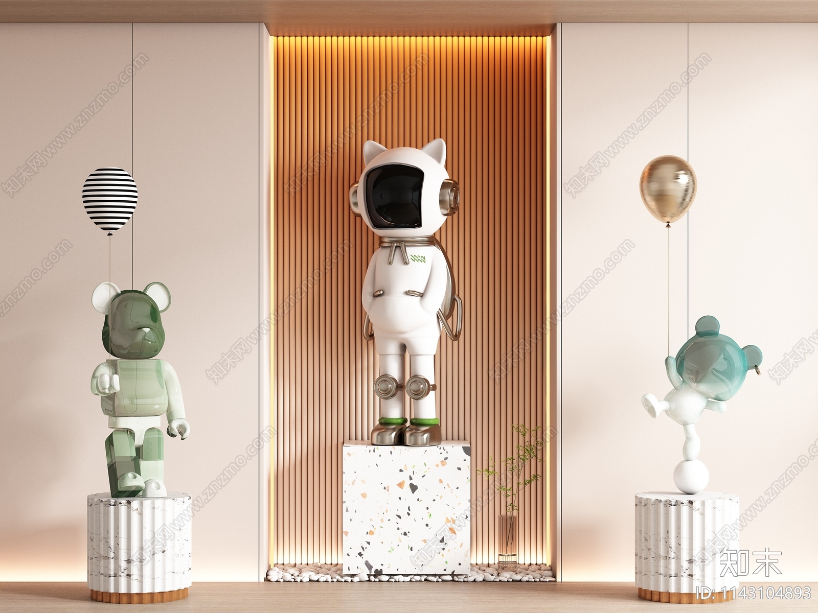 饰品公仔雕塑玩偶摆件3d模型下载【id1143104893】知末3d模型网