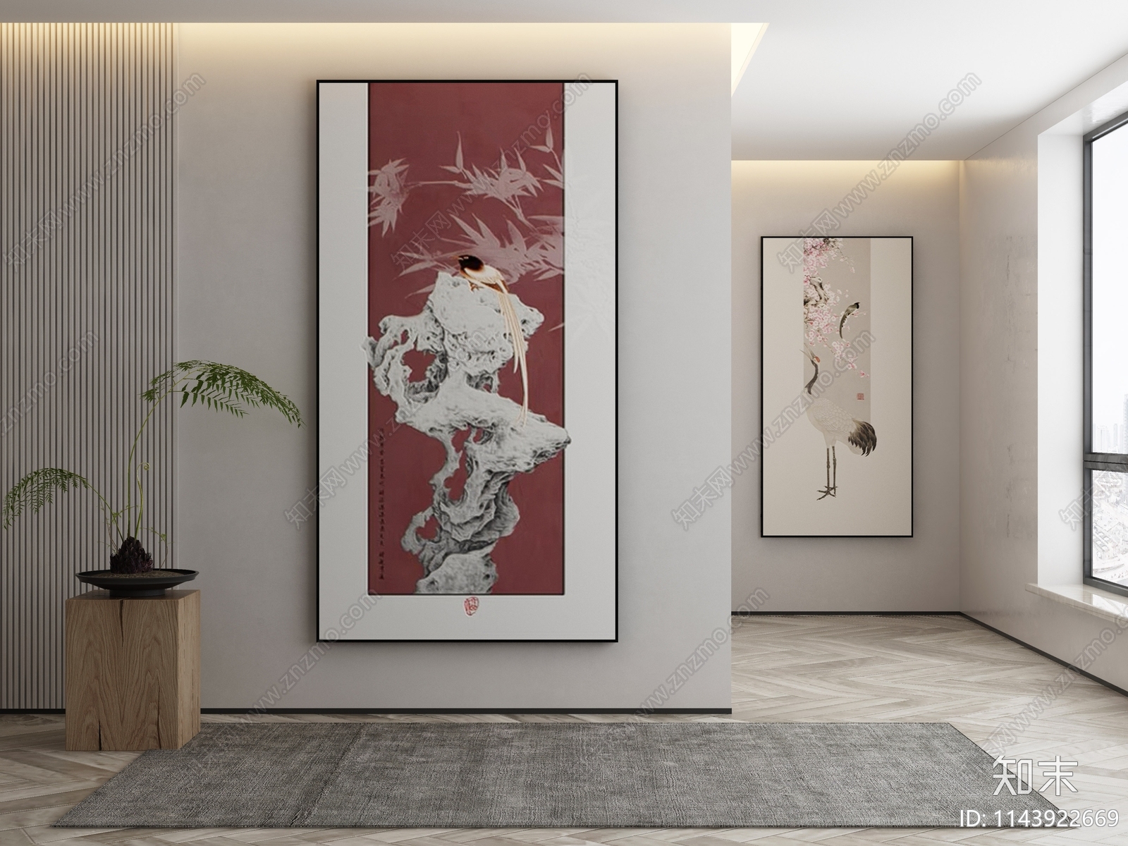 新中式装饰画3d模型下载【id1143922669】知末3d模型网
