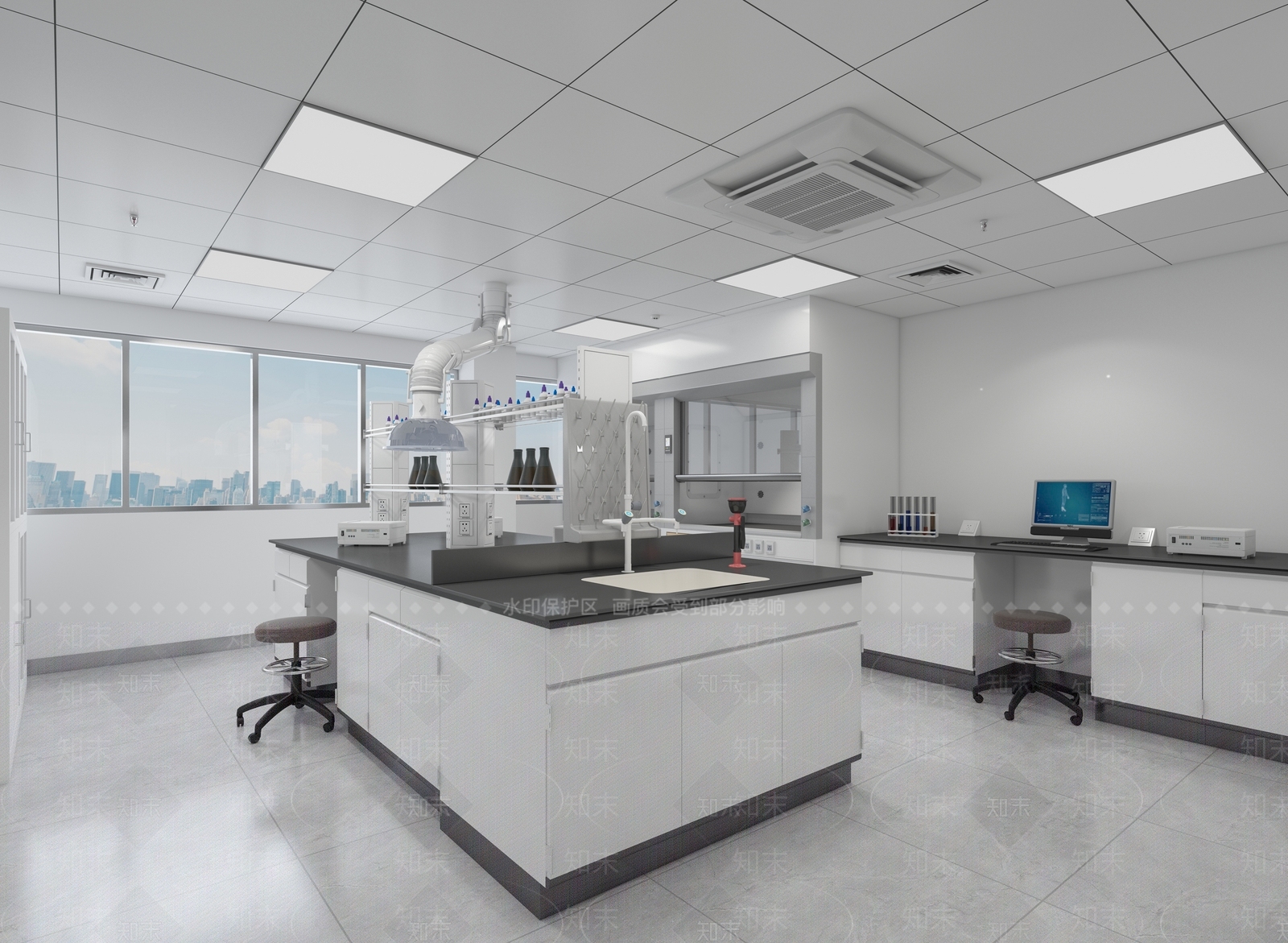 现代实验室SU模型下载【ID:1143574831】_知末su模型网