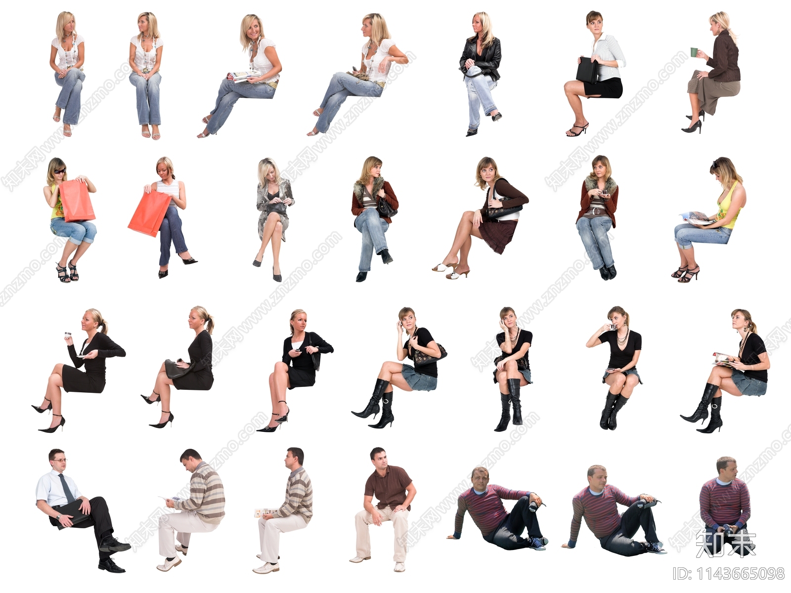 PSD坐姿商务休闲人物素材免抠下载【ID:1143665098】undefined