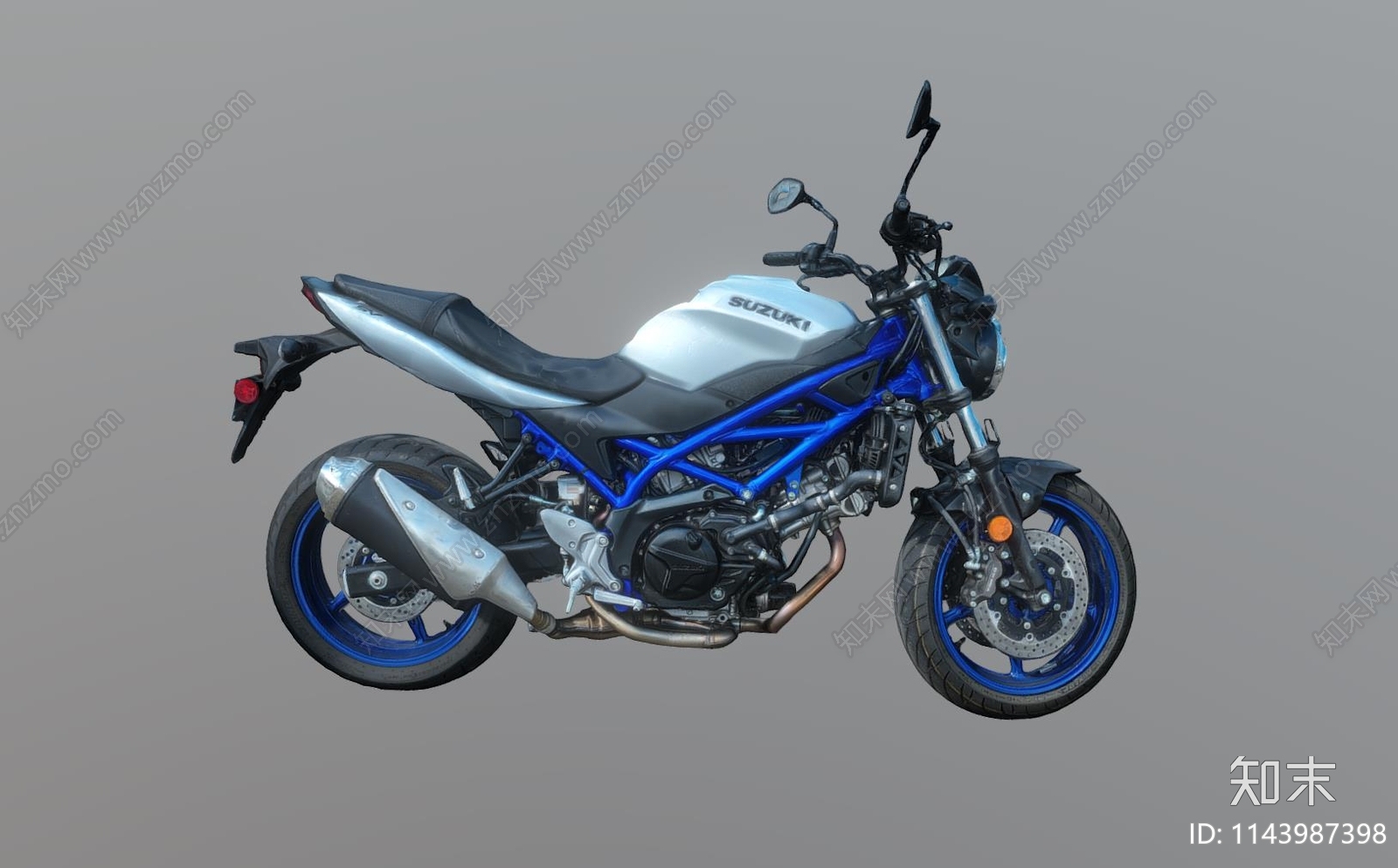 铃木摩托车3d模型下载【id1143987398】知末3d模型网