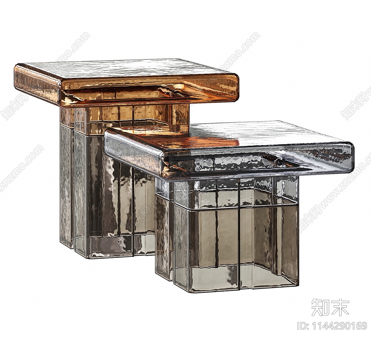 现代玻璃茶几边几角几3d模型下载【id1144290169】知末3d模型网