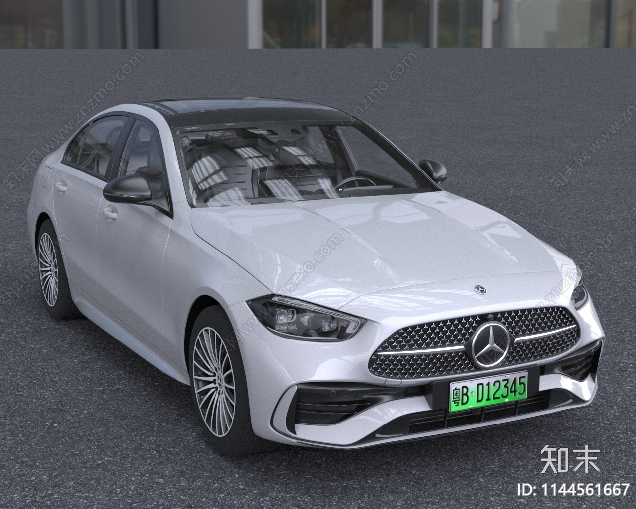 2022款奔驰c级csedan汽车3d模型下载【id1144561667】知末3d模型网