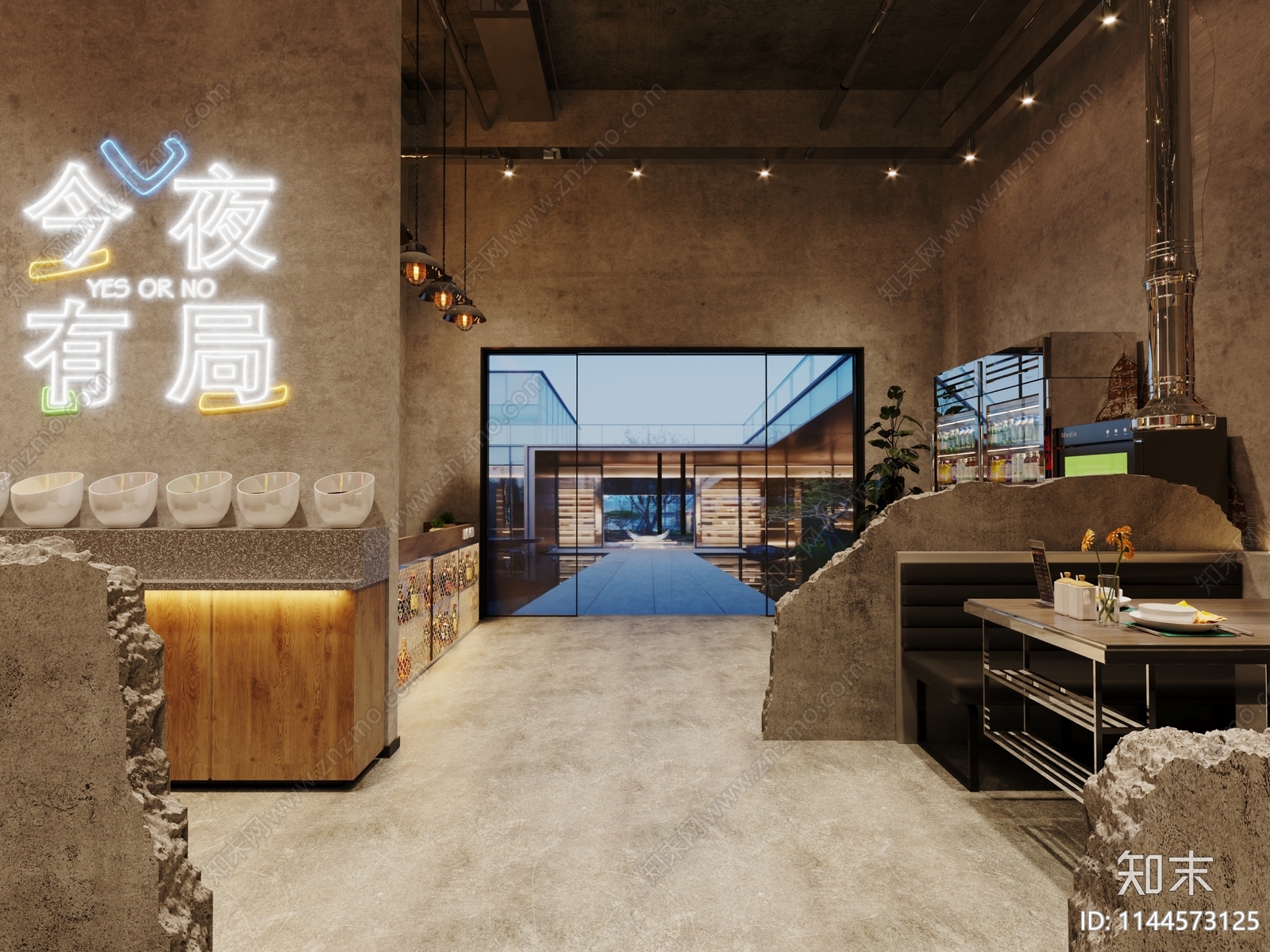 工业风格火锅店3d模型2016版本3d模型下载【id1144573125】知末3d模型网