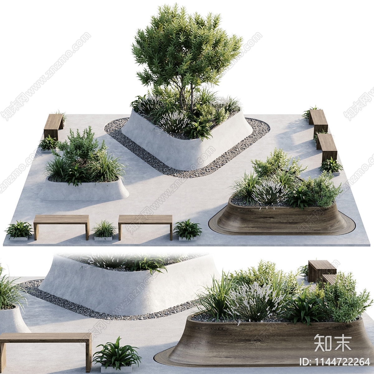现代园林景观3d模型下载【id1144722264】知末3d模型网