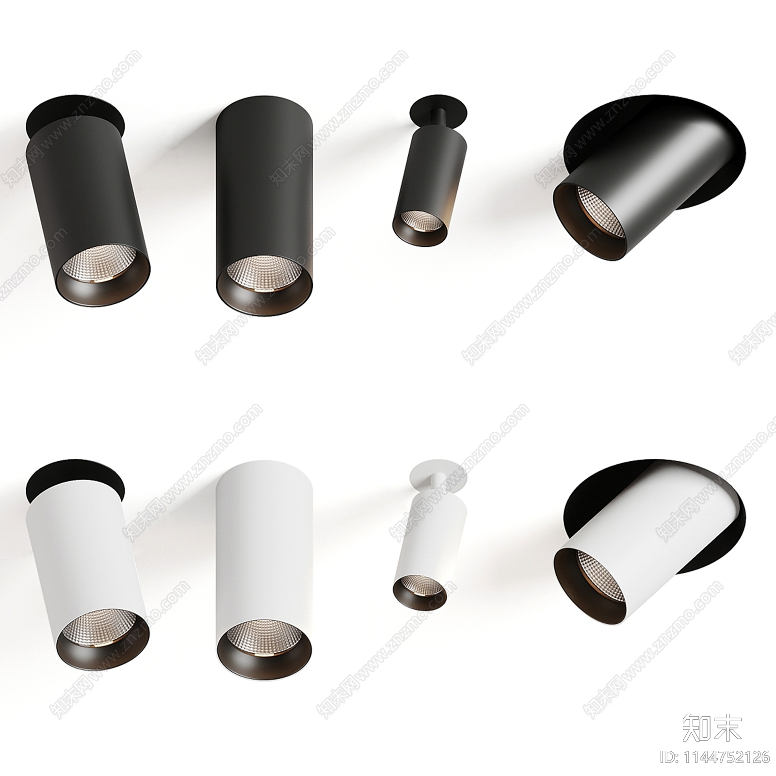 现代暗藏筒灯射灯3d模型下载【id1144752126】知末3d模型网