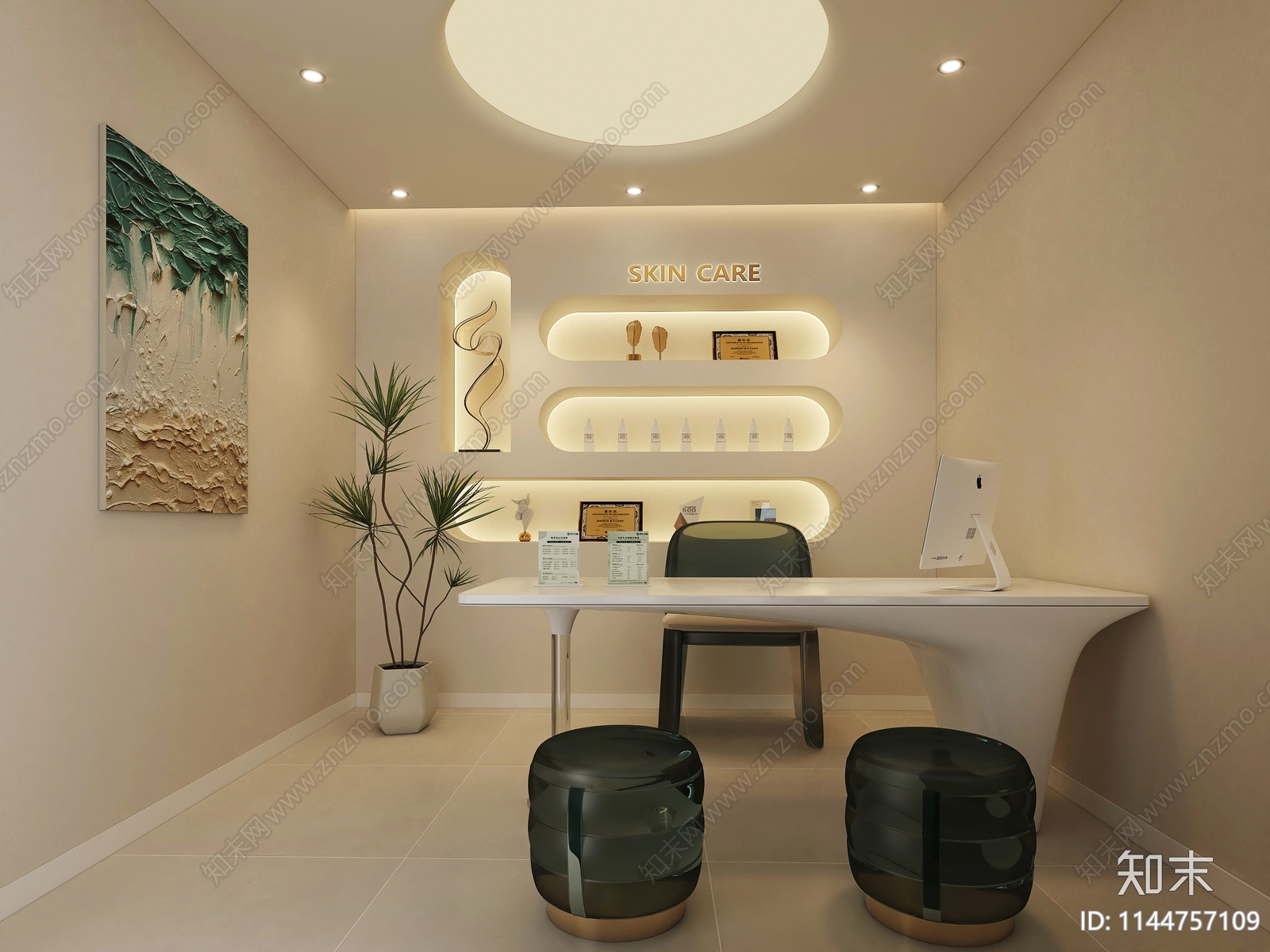 现代美容spa店3d模型下载【id1144757109】知末3d模型网