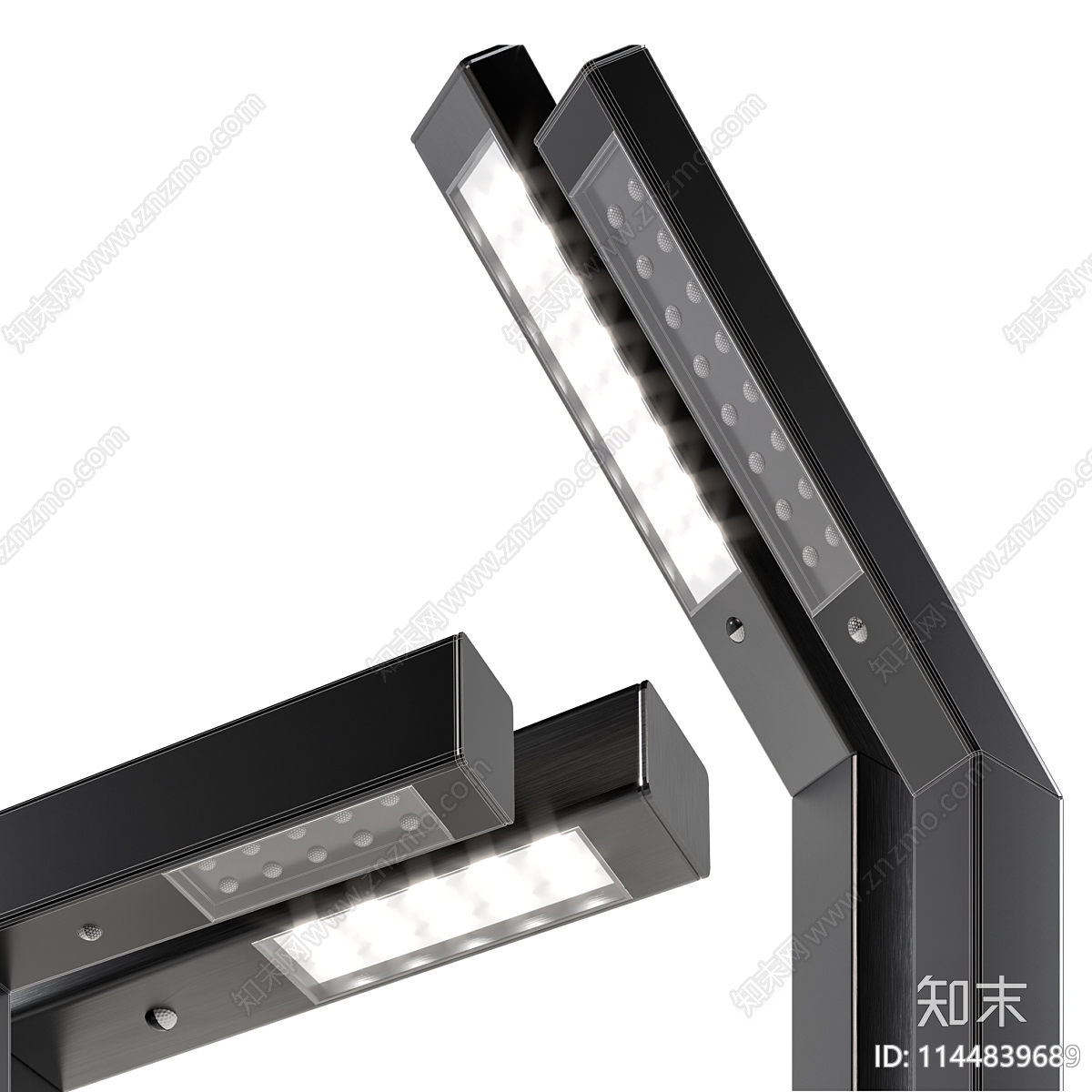 现代户外led路灯3d模型下载【id1144839689】知末3d模型网
