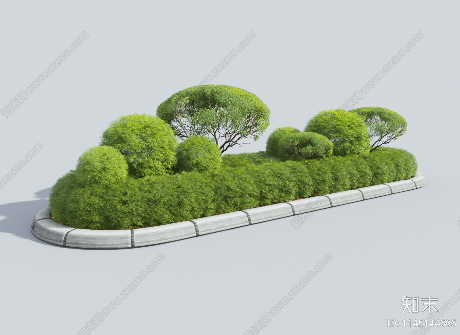 现代现代灌木丛3d模型下载【id1145144666】知末3d模型网