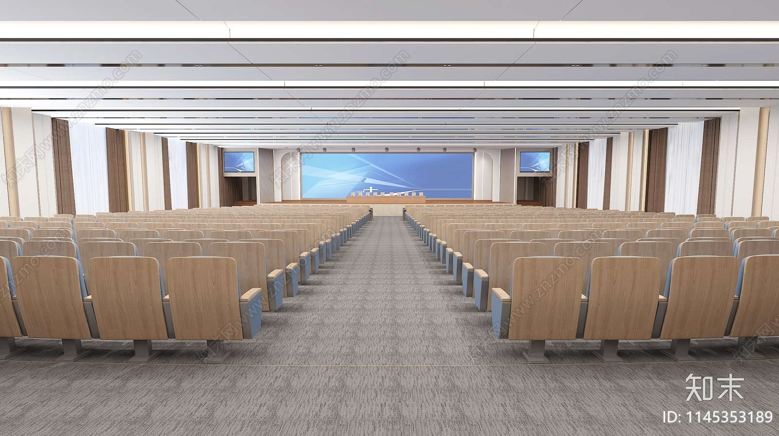 现代报告厅3d模型下载【id1145353189】知末3d模型网