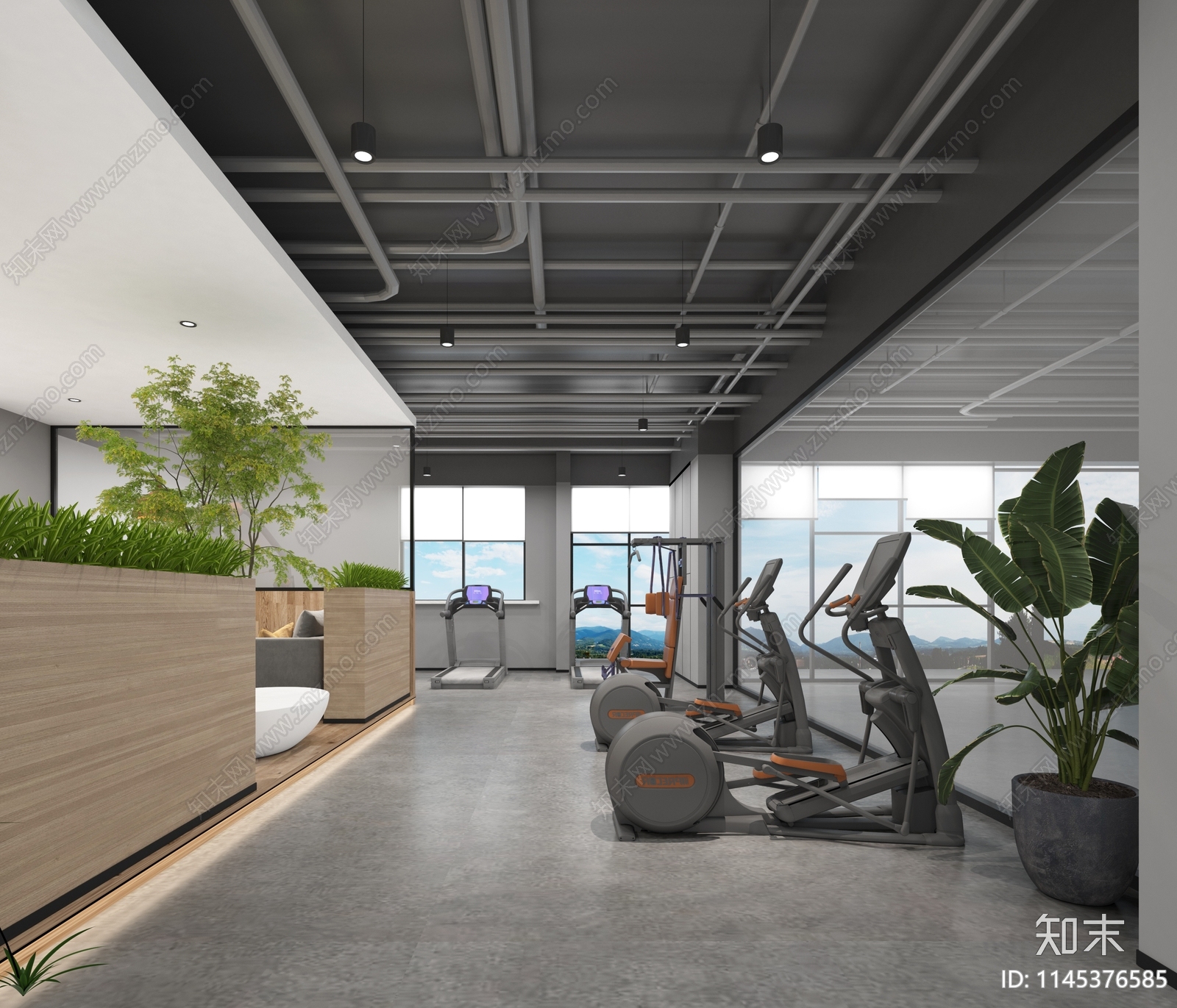 现代公司休息区3d模型下载【id1145376585】知末3d模型网