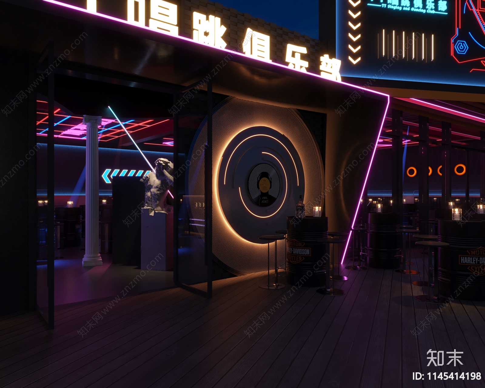 现代网红酒吧3d模型下载【id1145414198】知末3d模型网
