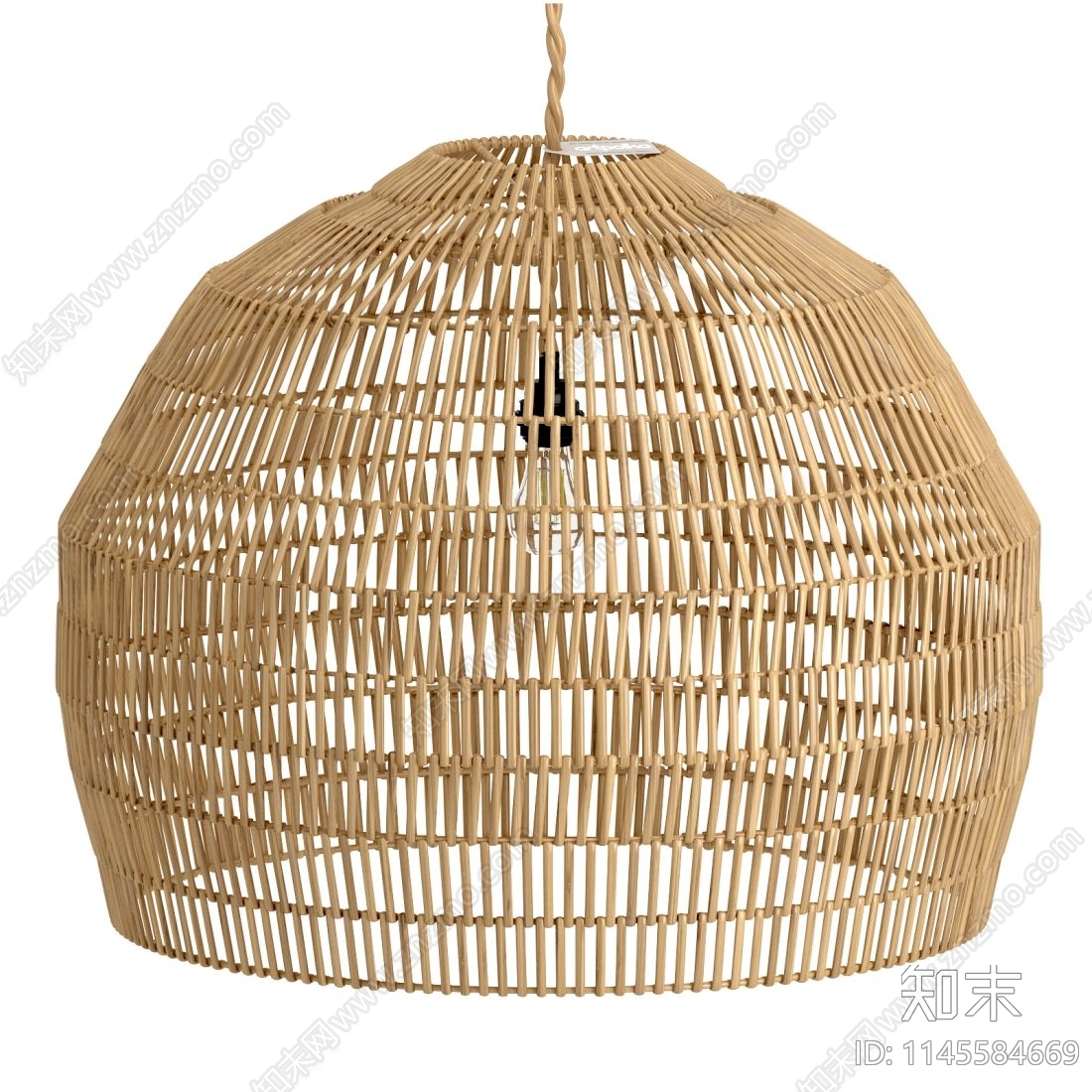 现代藤编吊灯3d模型下载【id1145584669】知末3d模型网