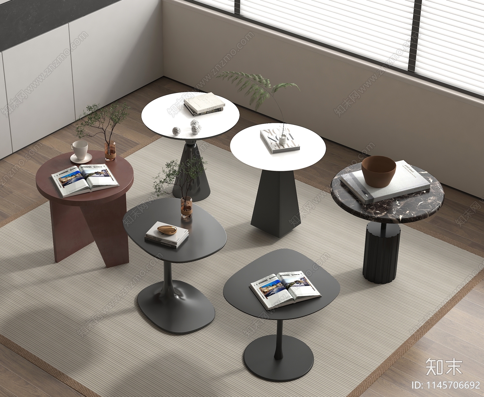 现代边几角几3d模型下载【id1145706692】知末3d模型网