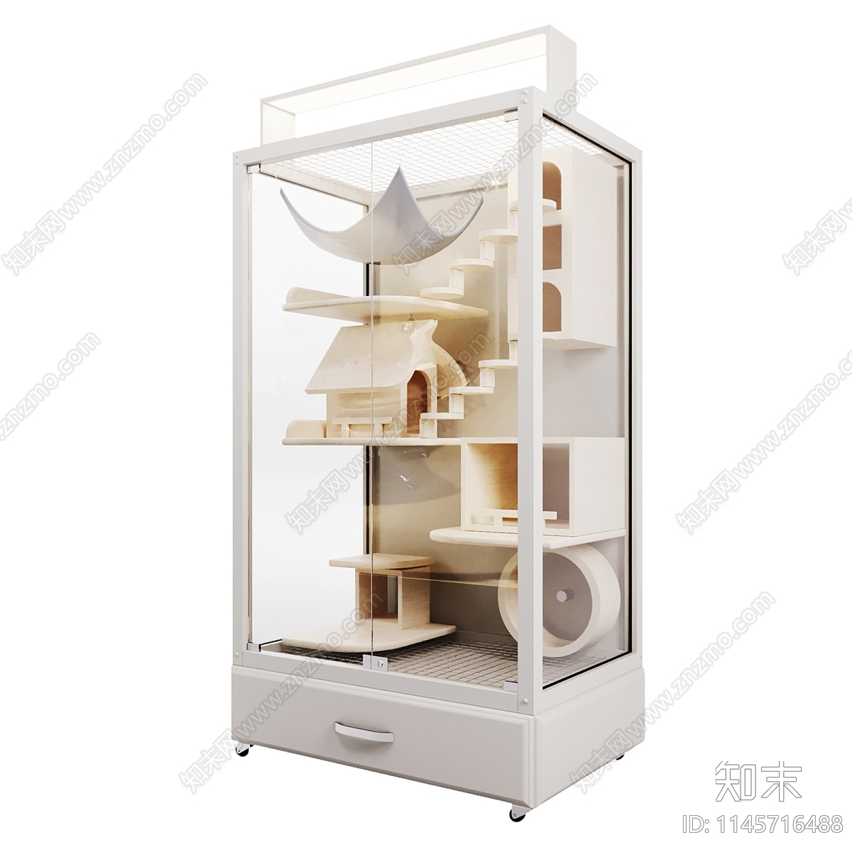 现代猫咖展示柜3d模型下载【id1145716488】知末3d模型网