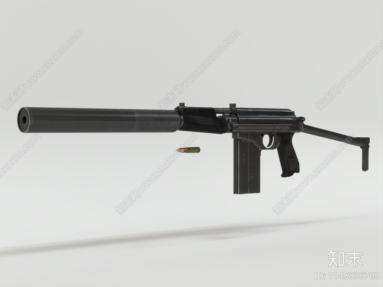 枪械3d模型下载【id1145836700】知末3d模型网