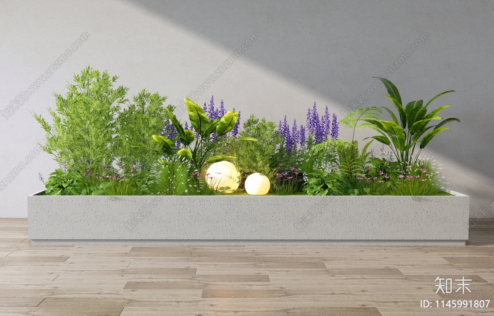 现代绿植花箱3d模型下载【id1145991807】知末3d模型网