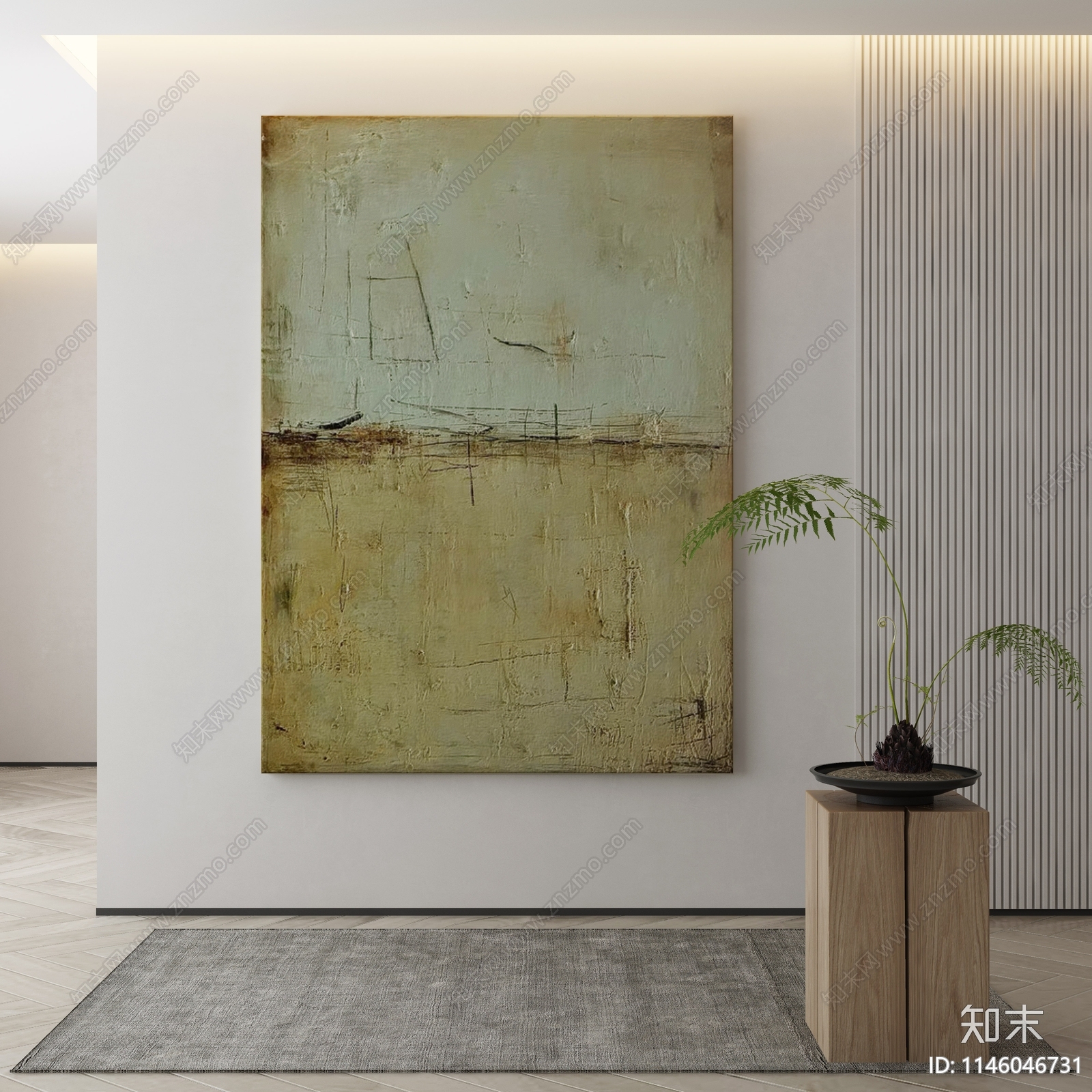 侘寂装饰画3d模型下载【id1146046731】知末3d模型网