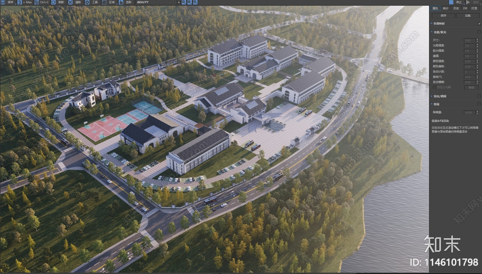 现代学校外观3d模型下载【id1146101798】知末3d模型网