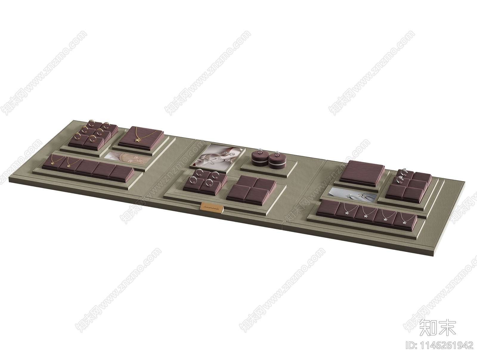 现代珠宝展台3d模型下载【id1146261942】知末3d模型网