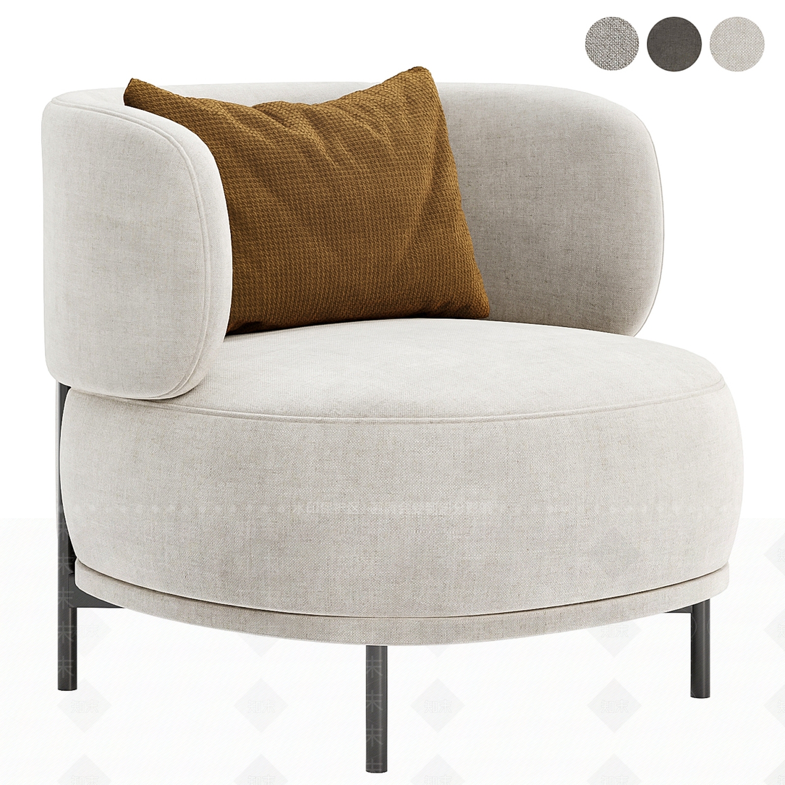 MINOTTI现代单人沙发SU模型下载【ID:1146501467】_知末su模型网