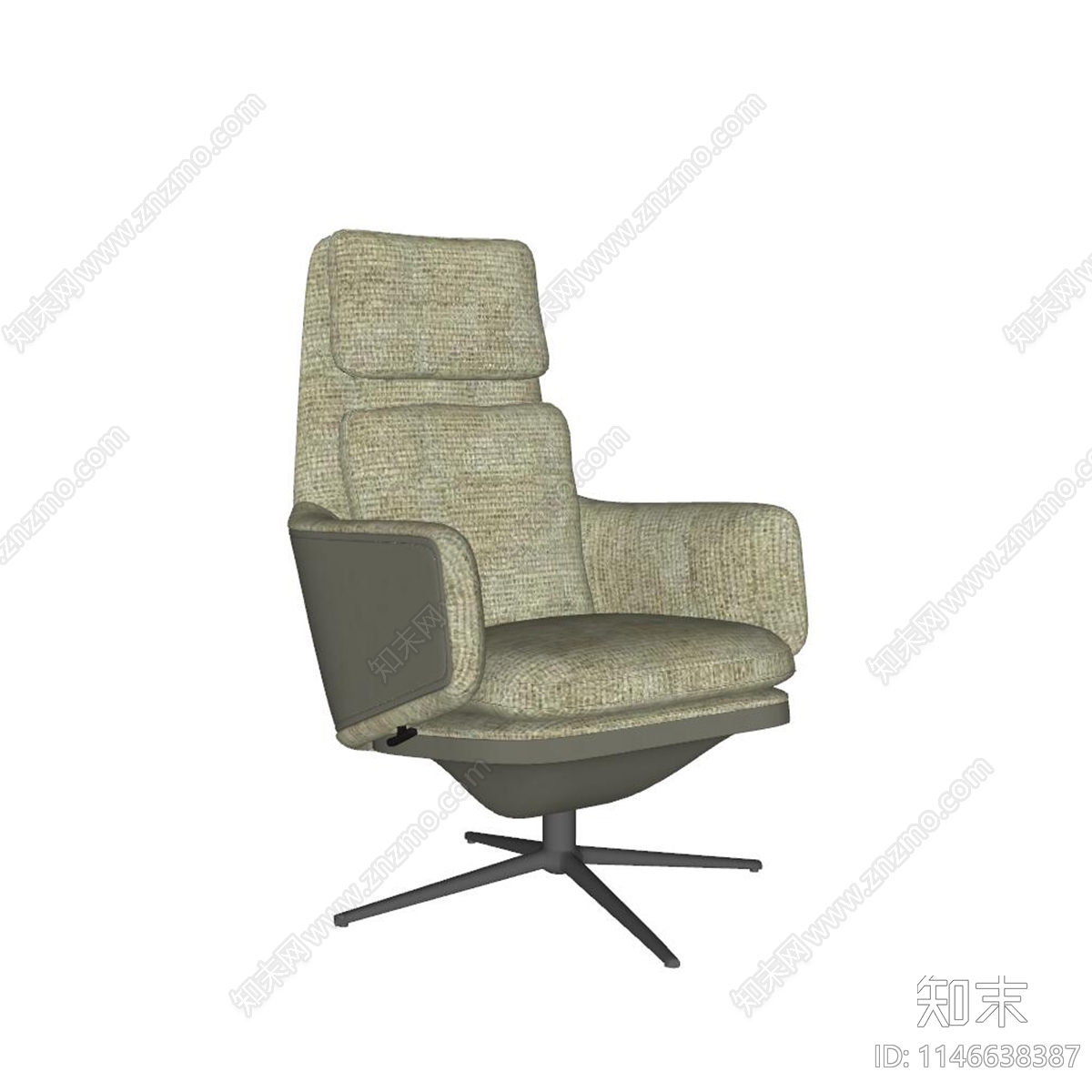 现代办公椅su模型下载【id1146638387】知末su模型网