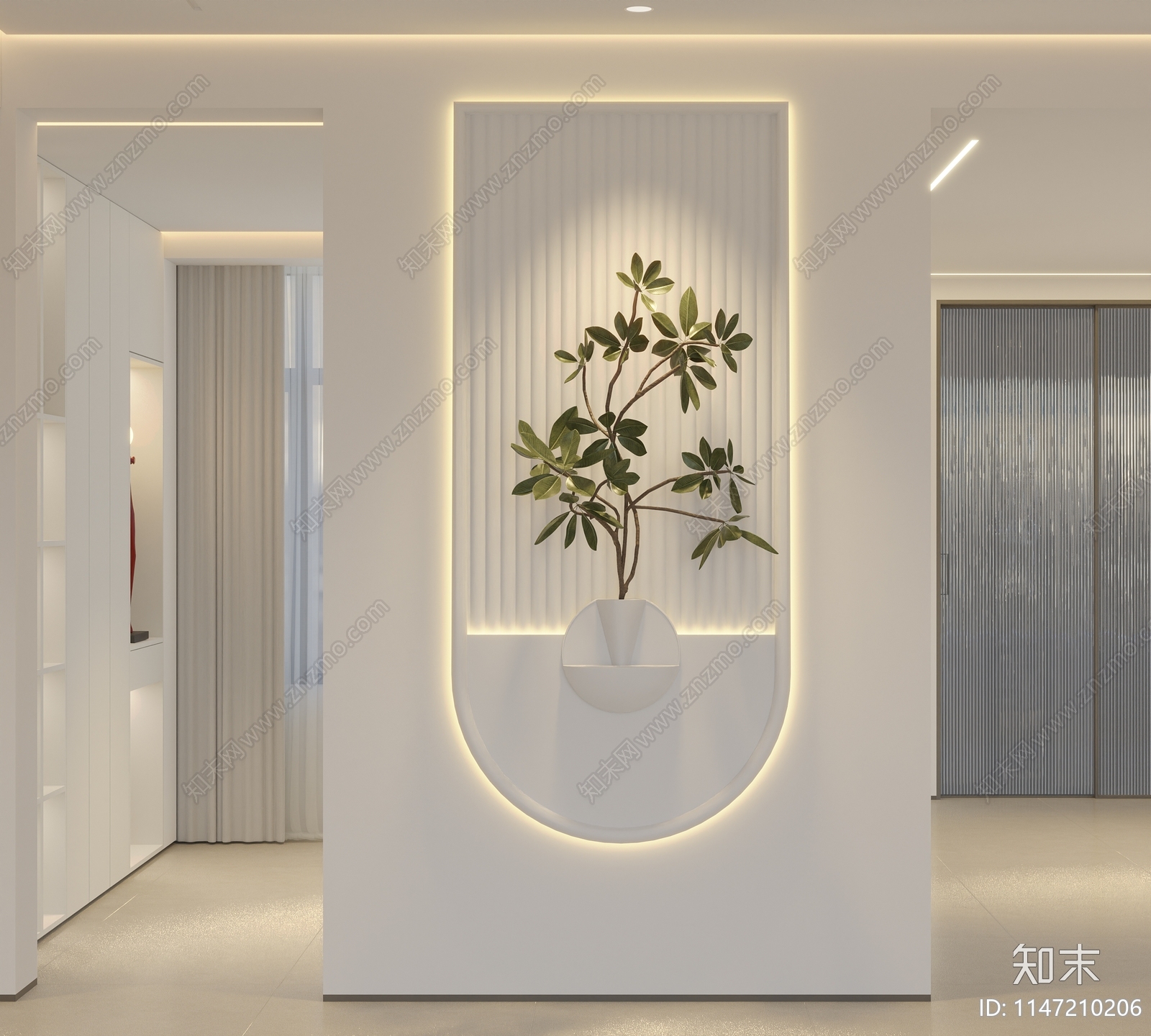 现代墙饰挂件3d模型下载【id1147210206】知末3d模型网
