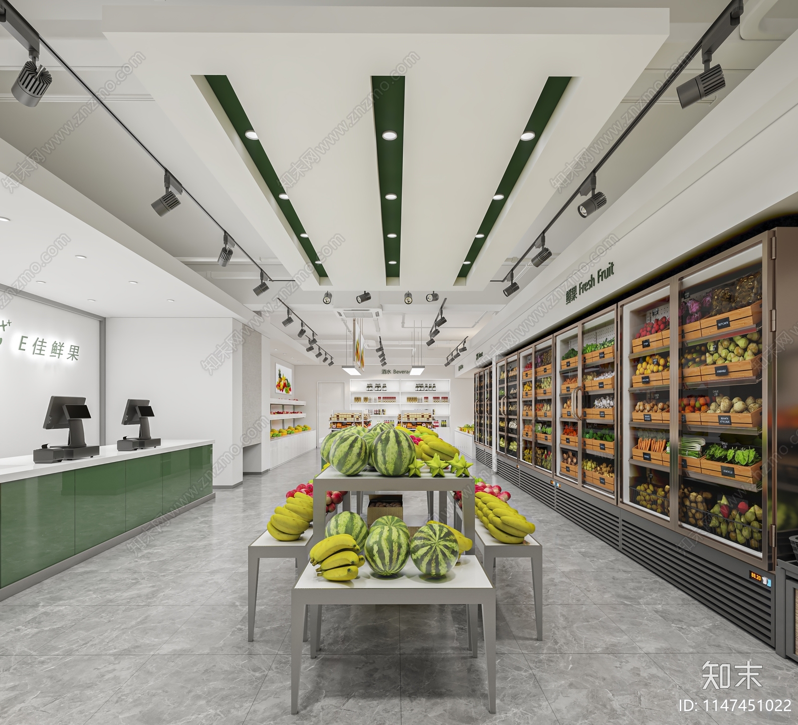 水果店连锁店3d模型下载【id1147451022】知末3d模型网