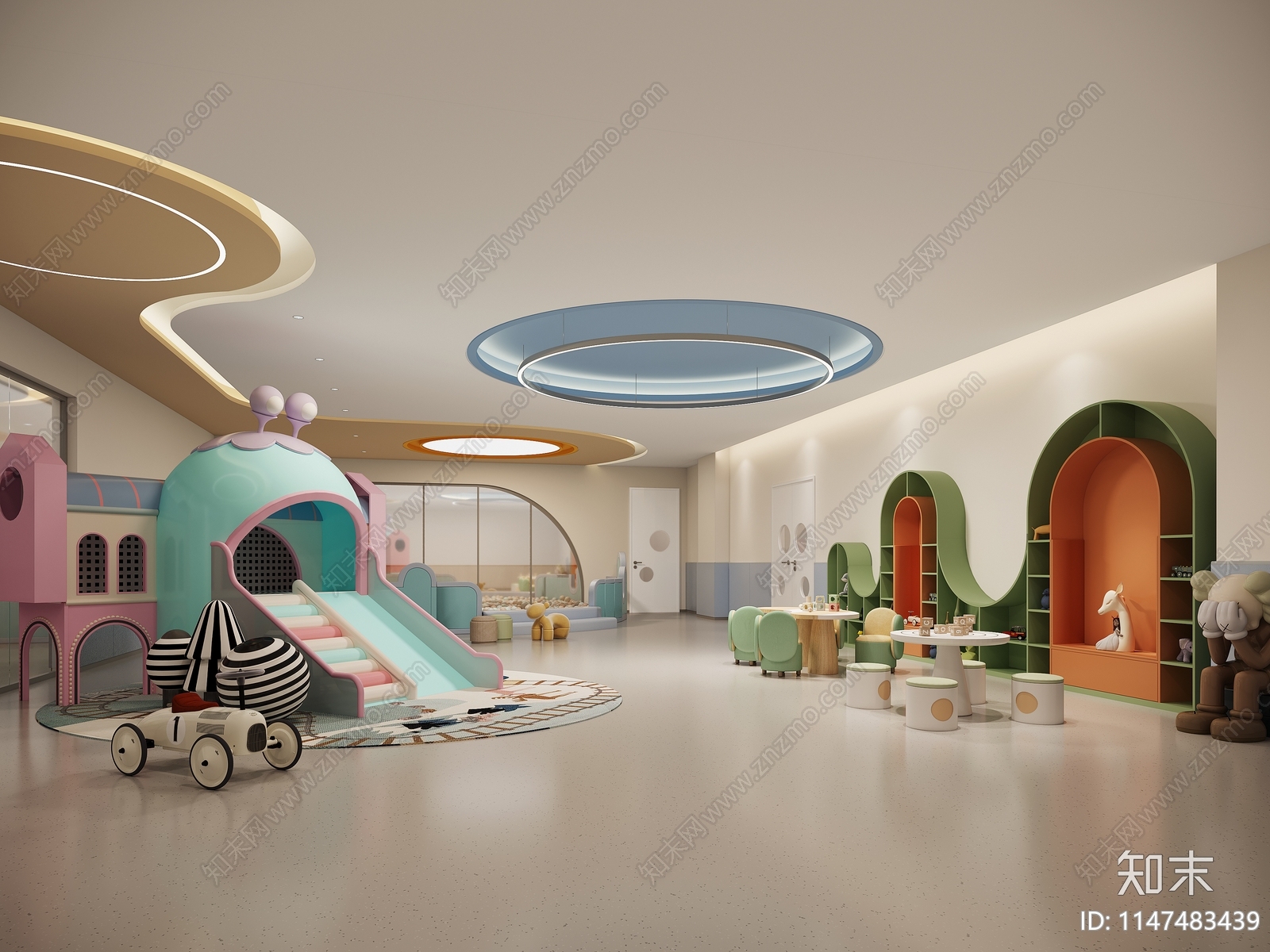 儿童室内游乐园3d模型下载【id1147483439】知末3d模型网