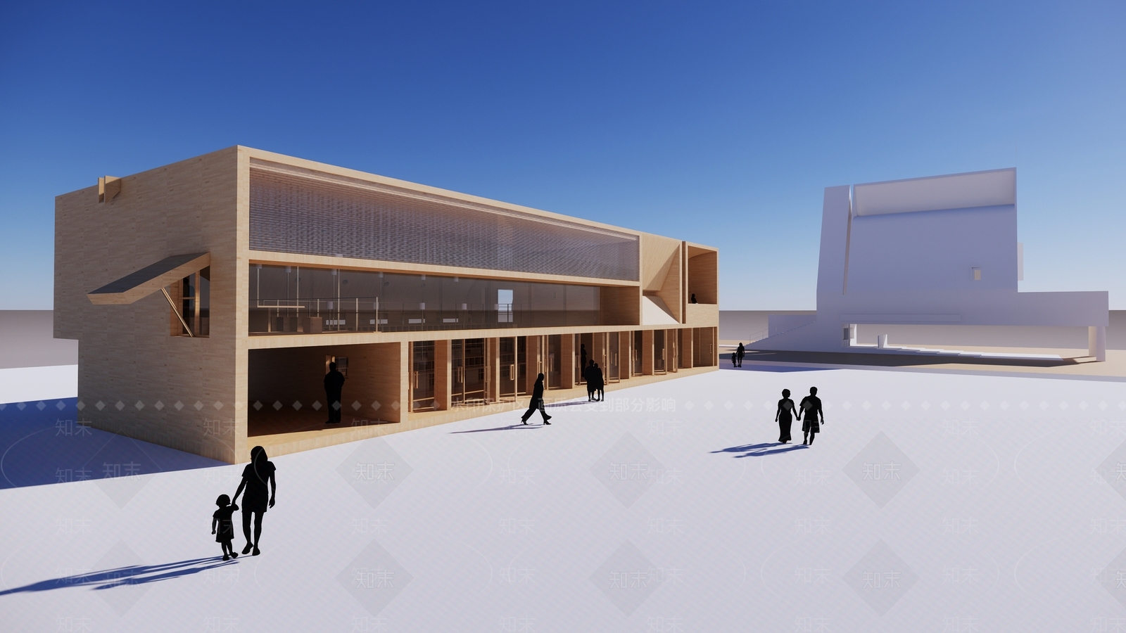 现代图书馆SU模型下载【ID:1147619893】_知末su模型网