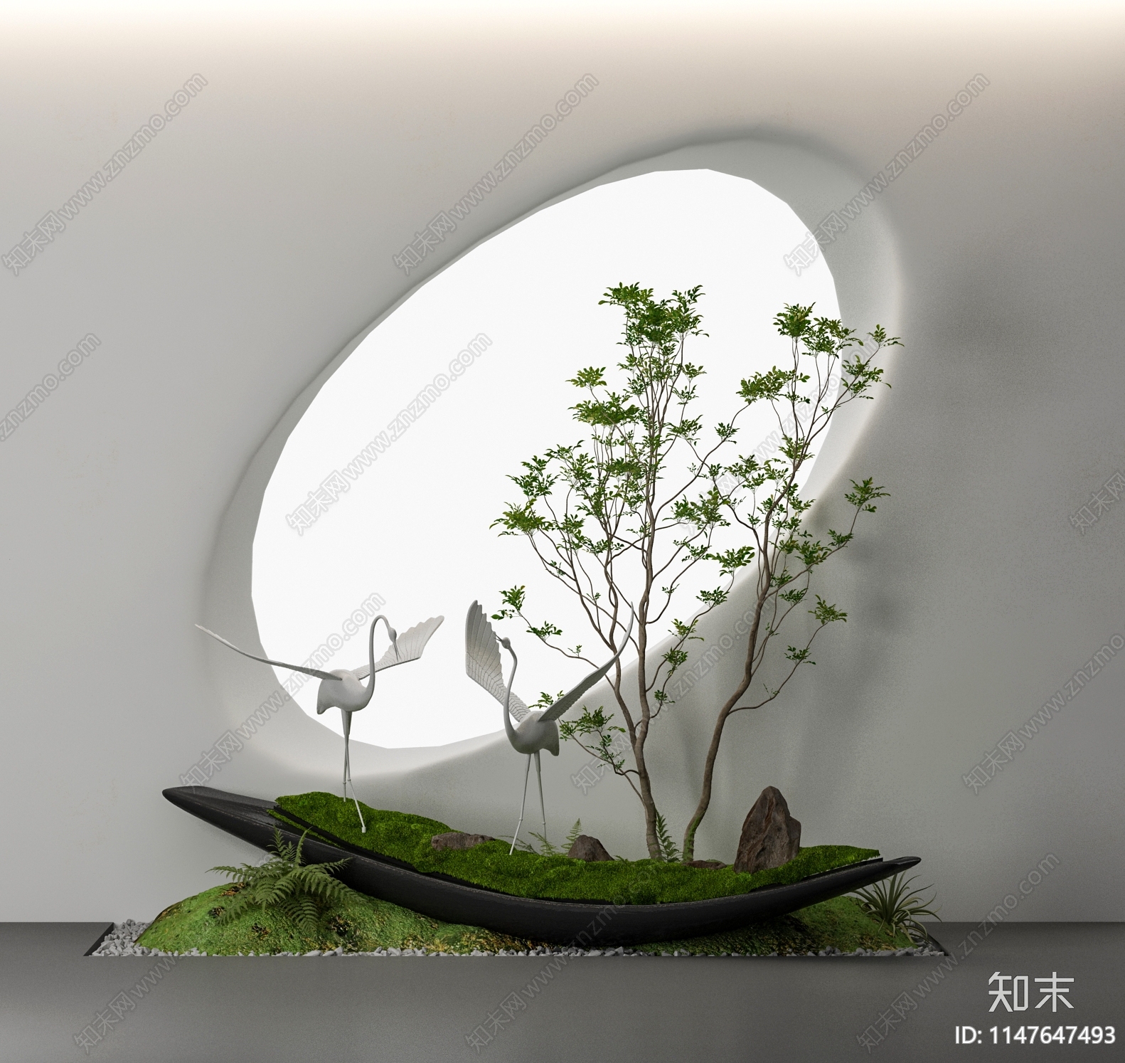 现代绿植景观3d模型下载【id1147647493】知末3d模型网