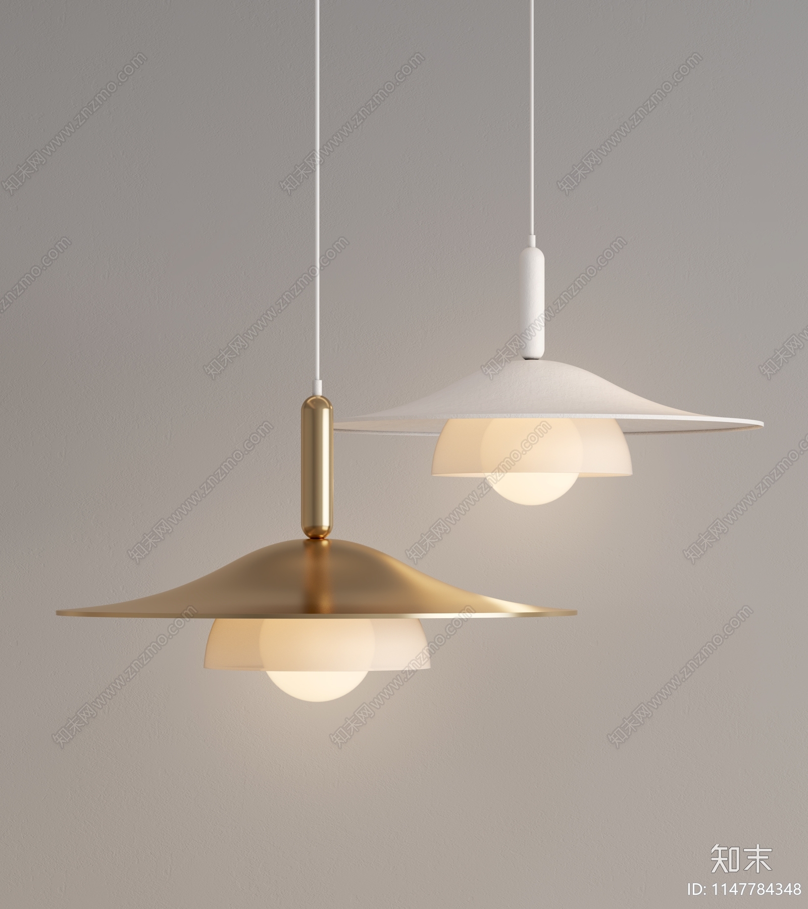 现代奶油风吊灯3d模型下载【id1147784348】知末3d模型网