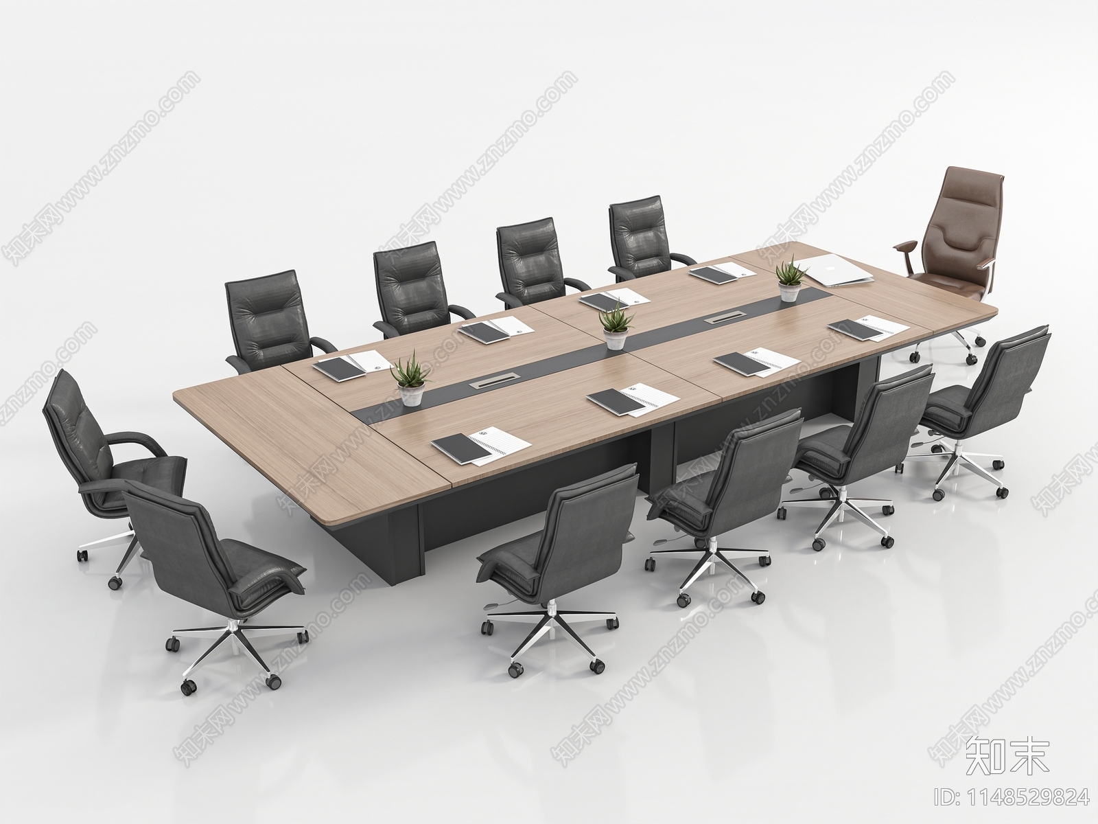 现代会议桌椅组合3d模型下载【id1148529824】知末3d模型网