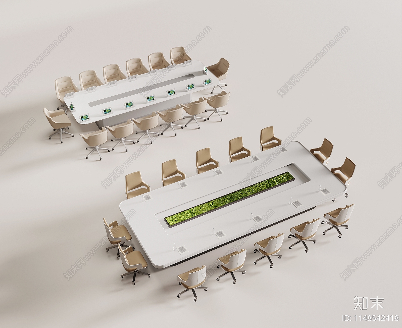 现代会议桌3d模型下载【id1148542418】知末3d模型网