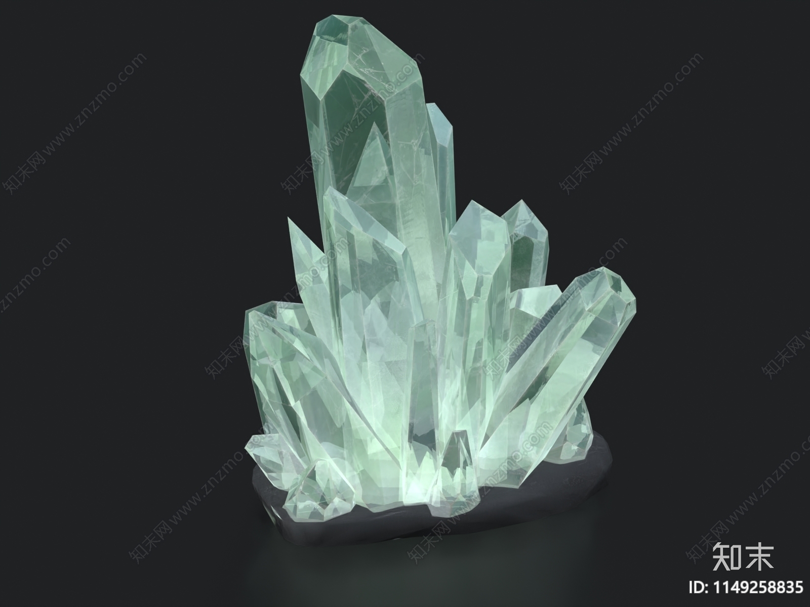 现代水晶3d模型下载【id1149258835】知末3d模型网