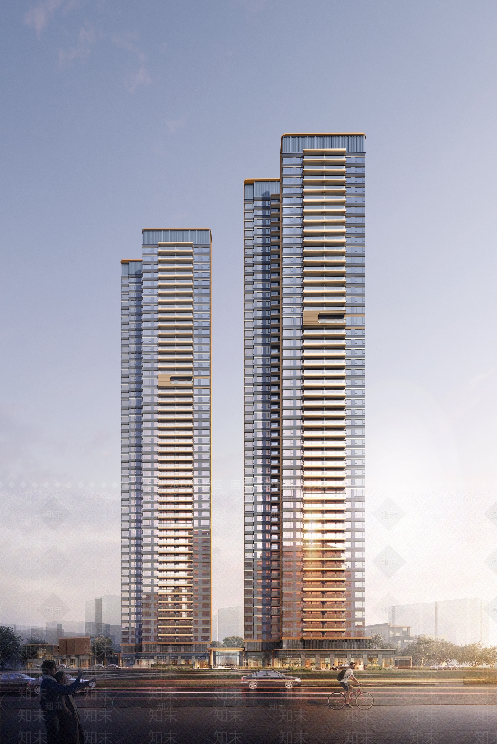 现代超高层住宅SU模型下载【ID:1149767425】_知末su模型网