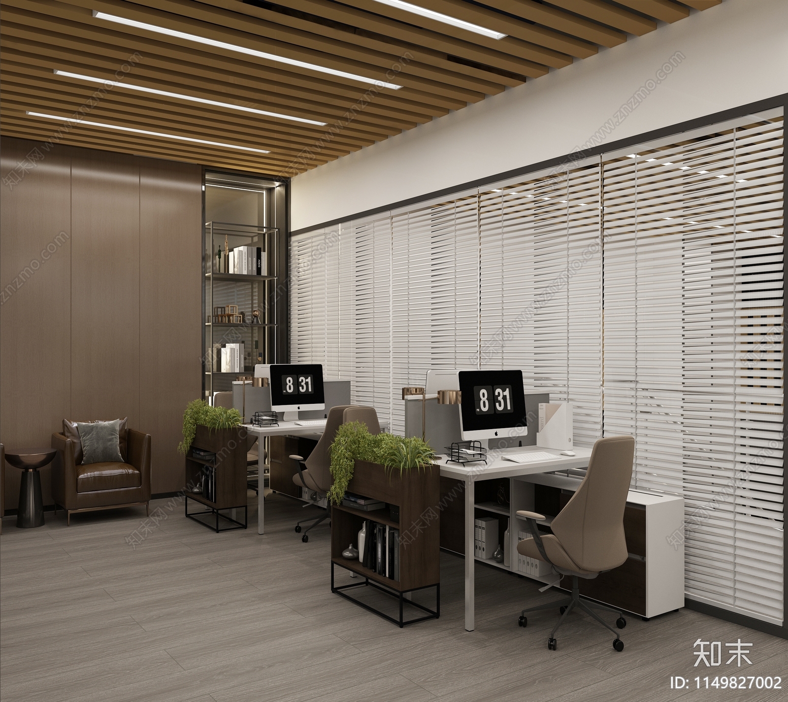 现代轻奢车展类二层挑空办公室3d模型下载【id1149827002】知末3d模型网