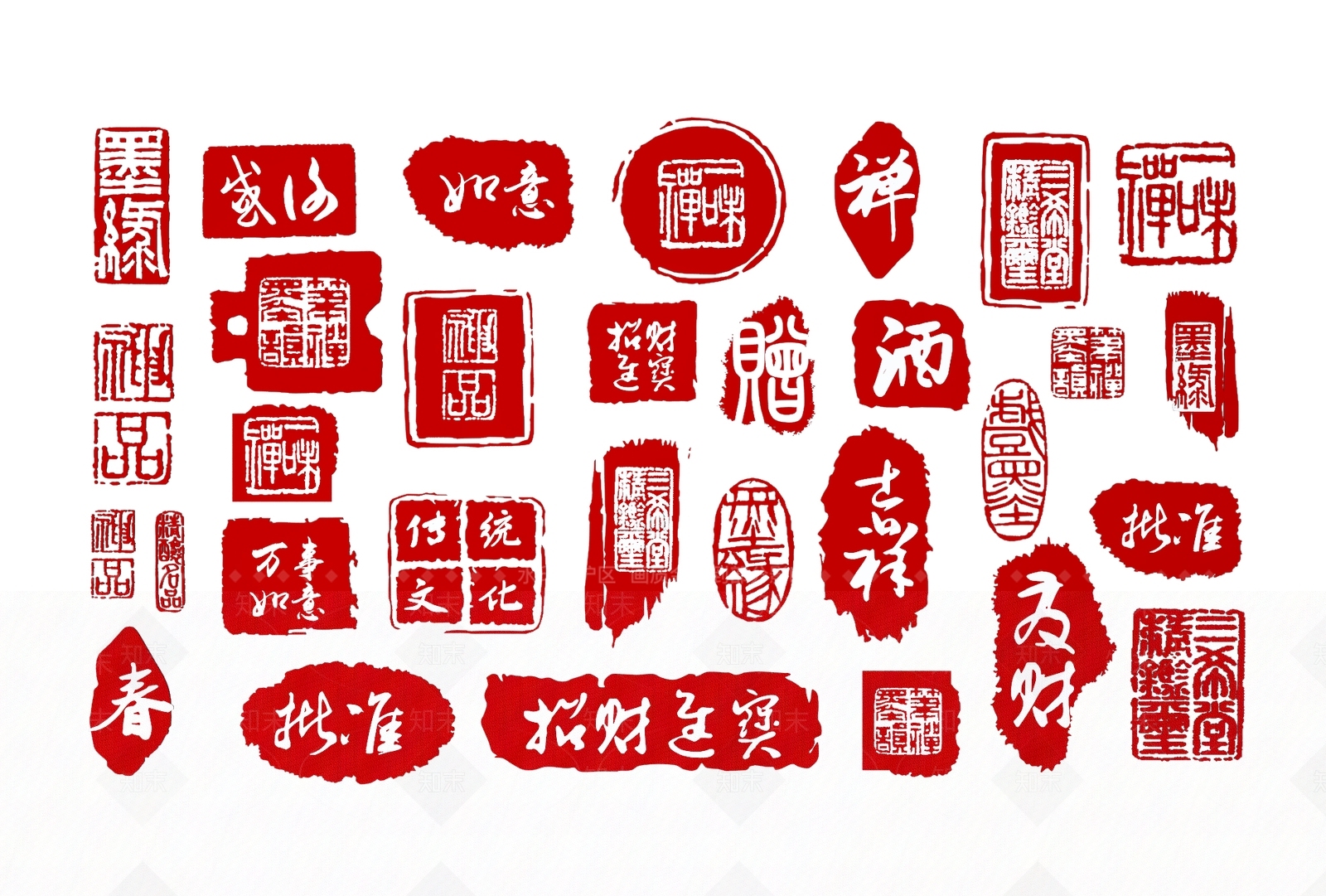 新中式印章墙饰挂件SU模型下载【ID:1150001471】_知末su模型网
