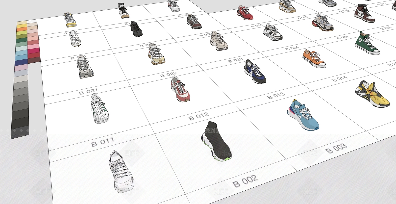 产品设计鞋子2SU模型下载【ID:1150833885】_知末su模型网