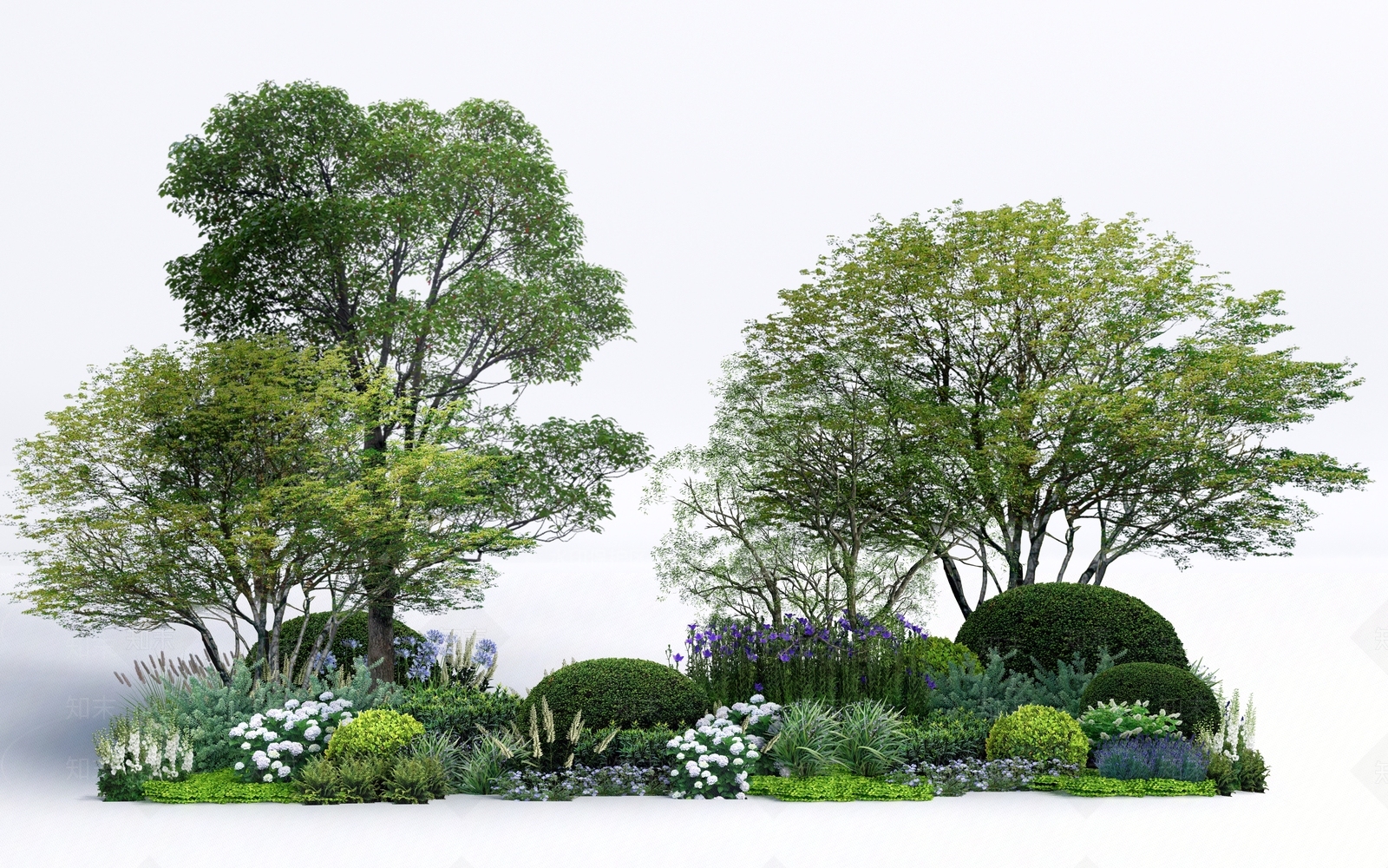 2D植物组合SU模型下载【ID:1150951678】_知末su模型网