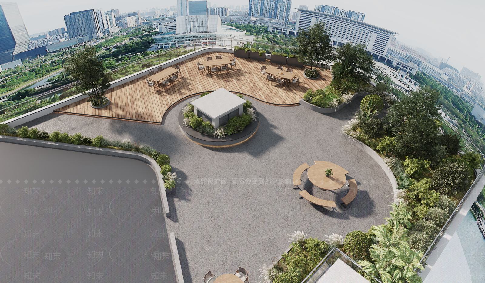 现代屋顶花园3D模型下载【ID:1152717763】_知末3d模型网