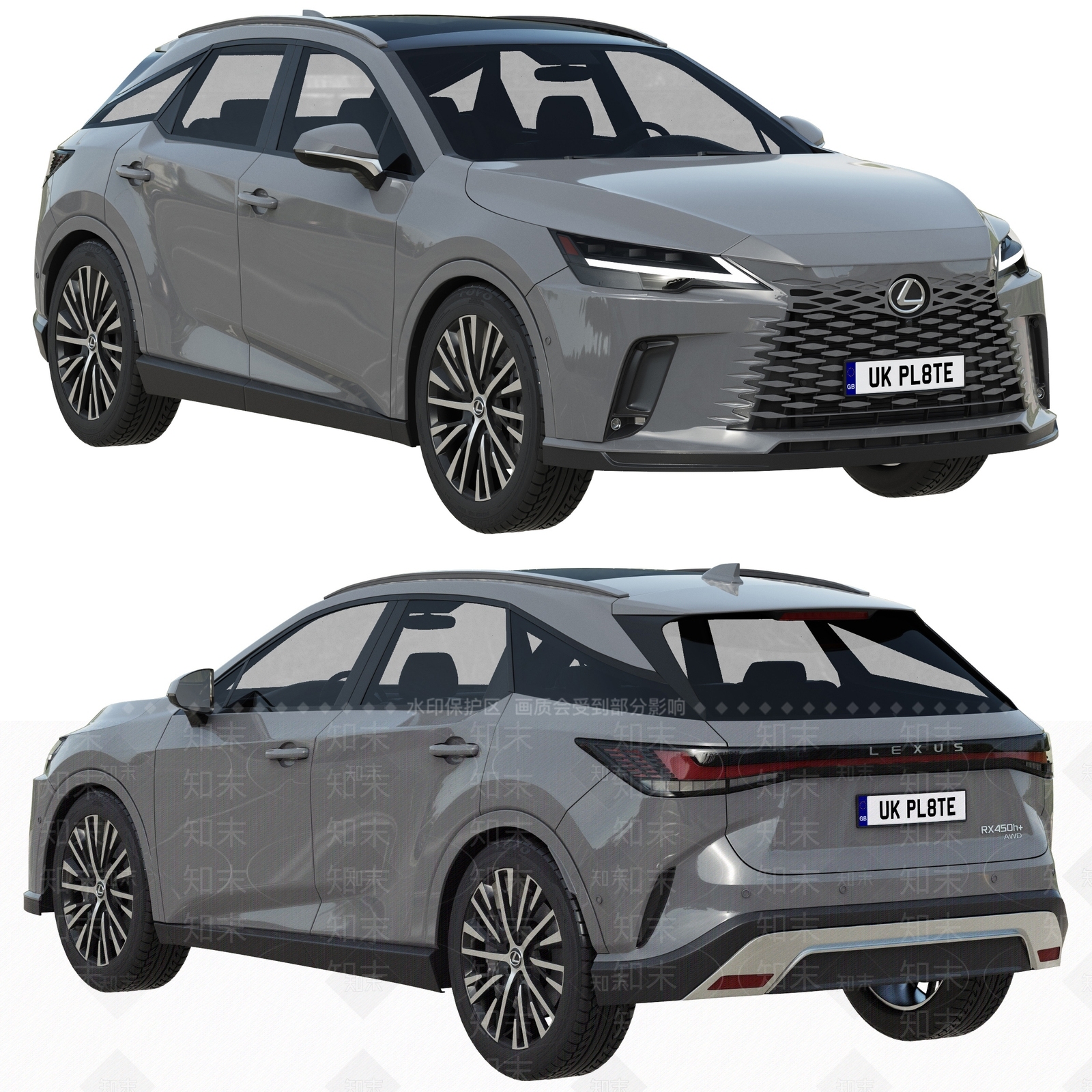 雷克萨斯电动汽车3D模型下载【ID:1154579096】_知末3d模型网