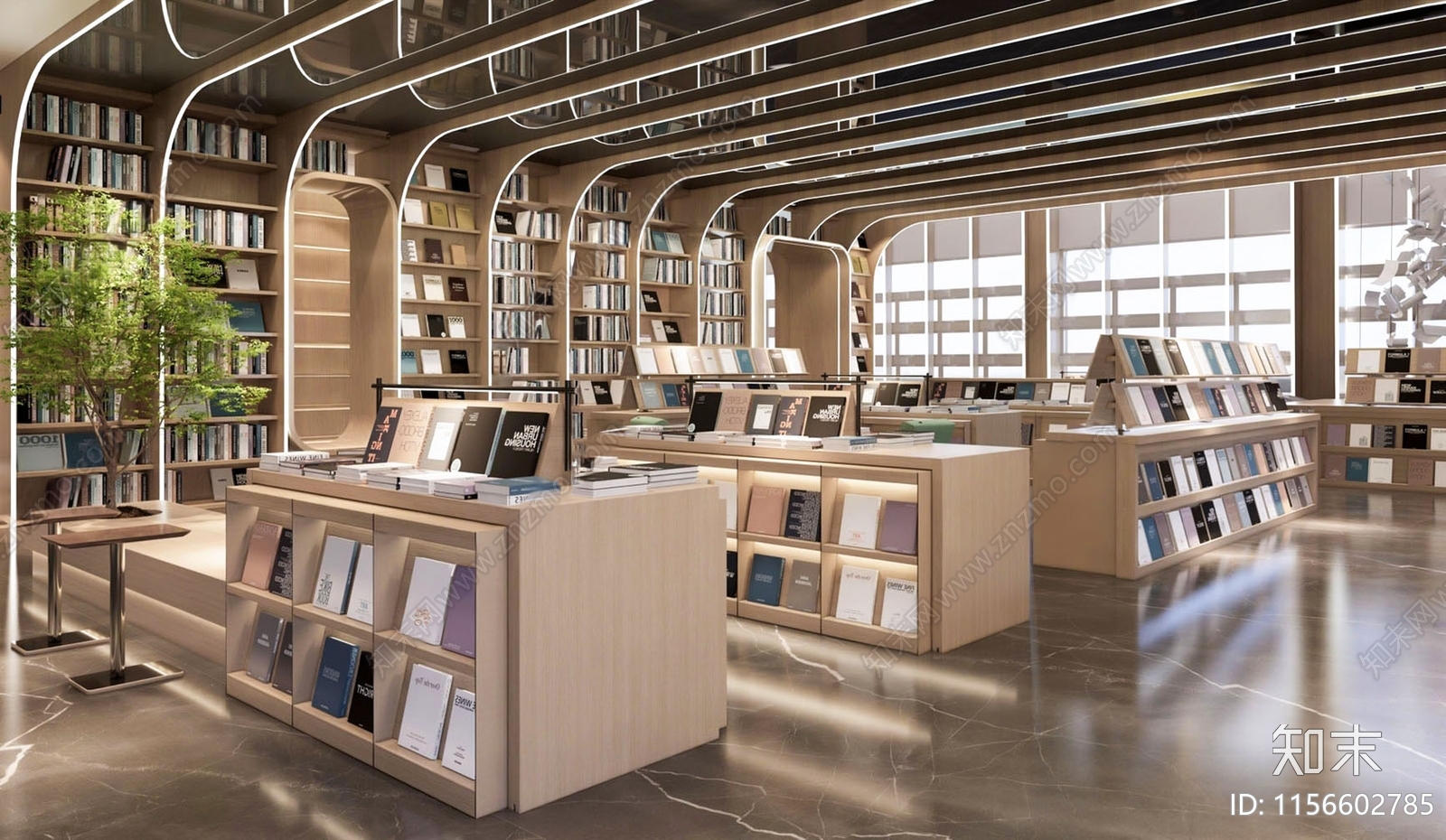 现代书店3d模型下载【id1156602785】知末3d模型网