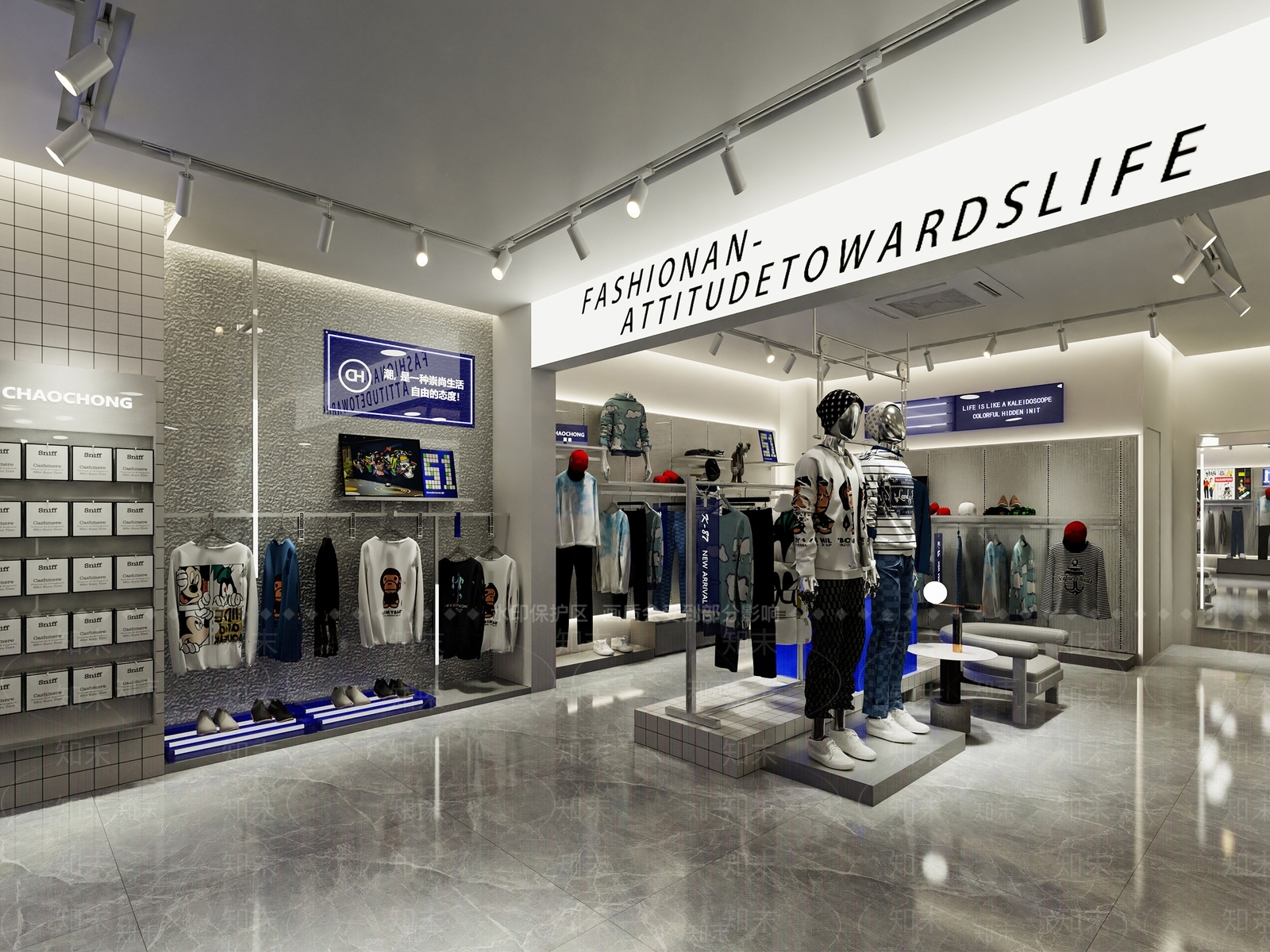 现代服装店3D模型下载【ID:1157121336】_知末3d模型网