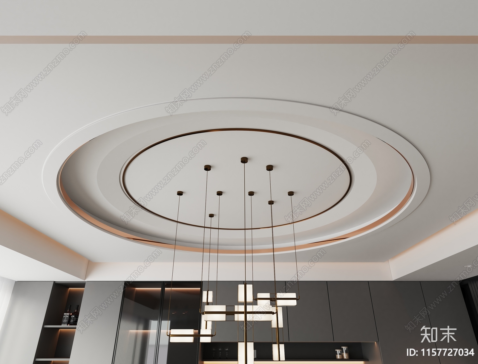 现代吊顶3d模型下载【id1157727034】知末3d模型网