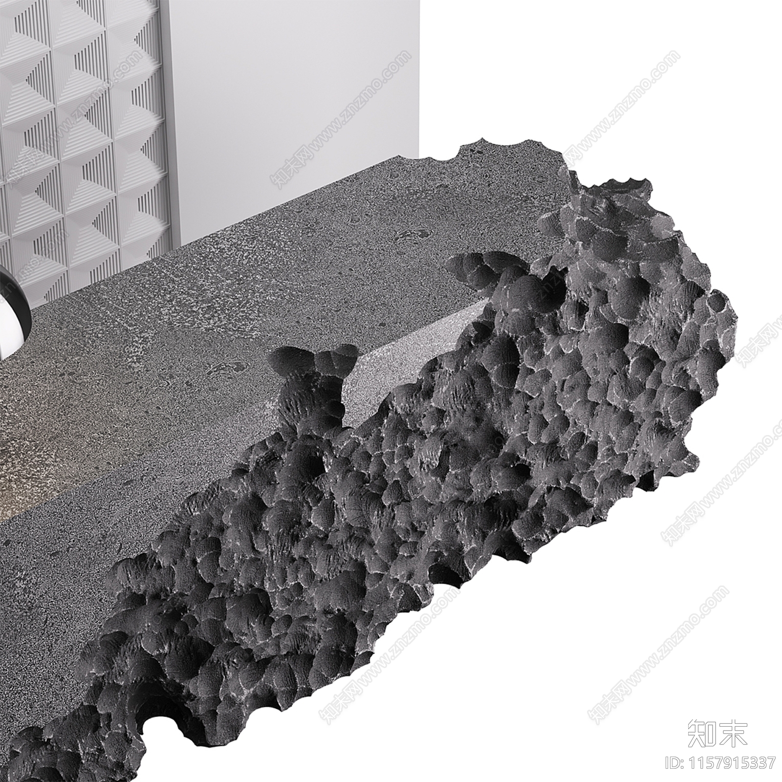 现代办公前台接待台3d模型下载【id1157915337】知末3d模型网