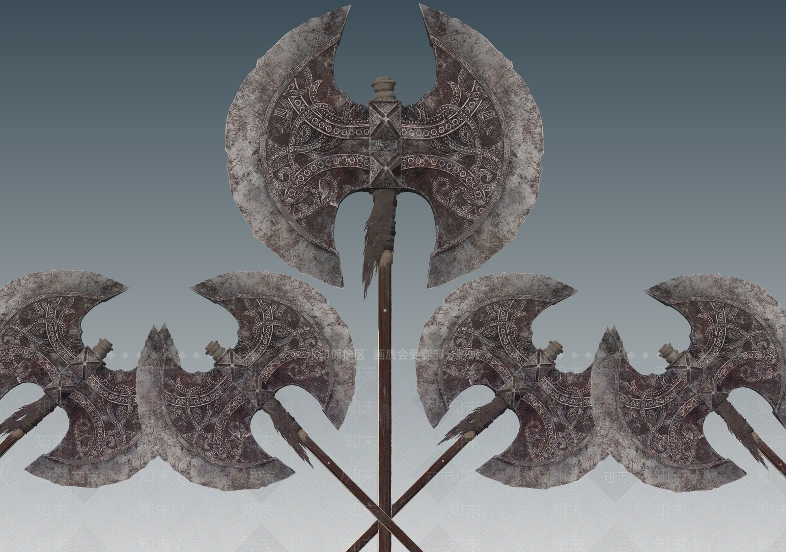 现代斧子战斧武器影视游戏装备SU模型下载【ID:1158094118】_知末su模型网